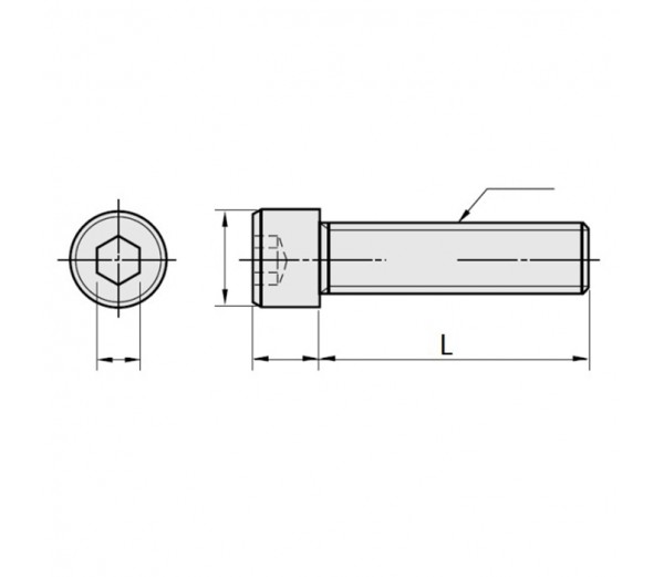 SUS 304 Baut L (Socket Cap Screw) Metric