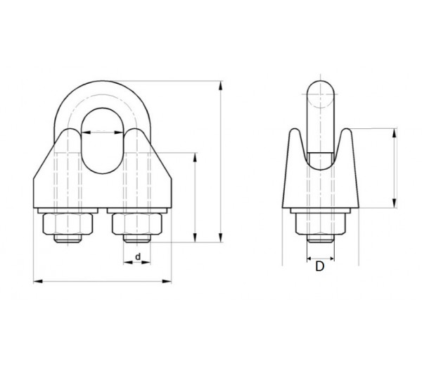 SUS 316 Wire Rope Clip DIN741