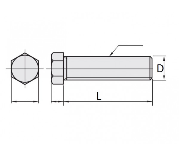 SUS 304 Hex Bolt Metric
